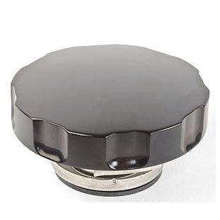 Billet Notch Grip Radiator Cap - Black