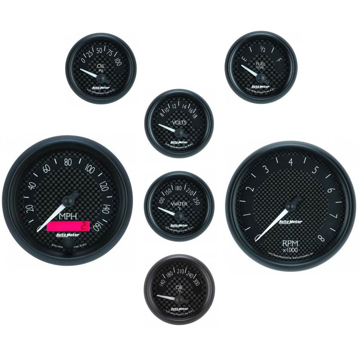 Autometer Carbon Fiber Gauges Set